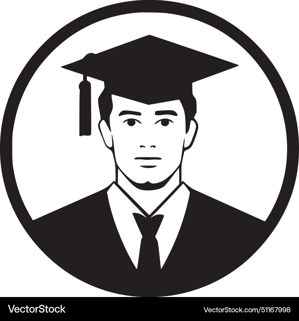 Grad - minimalist and flat logo Royalty Free Vector Image
