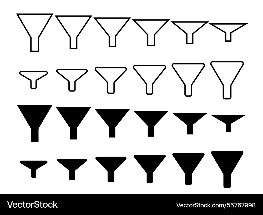 Plastic funnel icon kitchen utensil symbol Vector Image