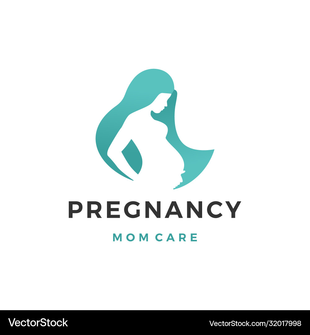 Pregnant Woman Maternal Logo Royalty Free Vector Image