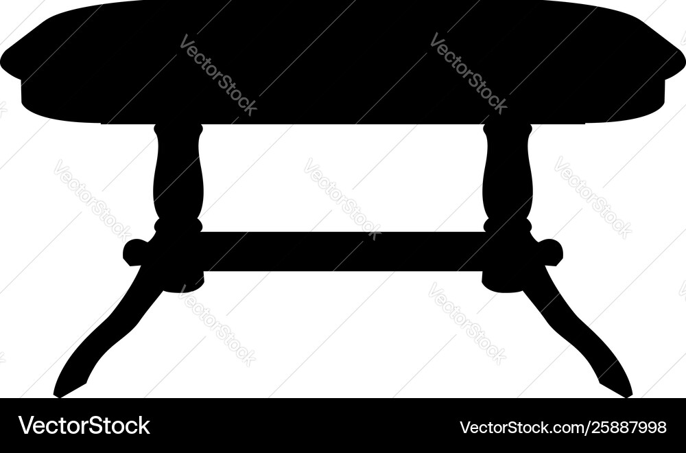 Table silhouette Royalty Free Vector Image - VectorStock
