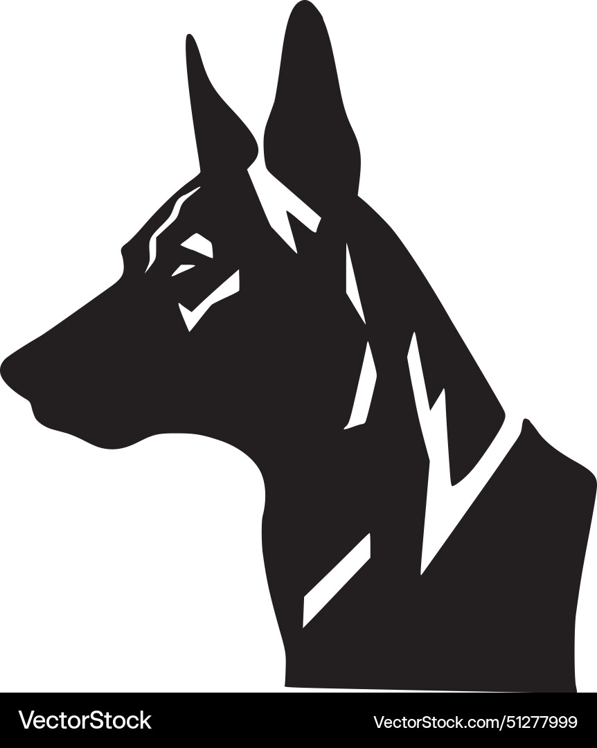 Australian kelpie - black and white Royalty Free Vector