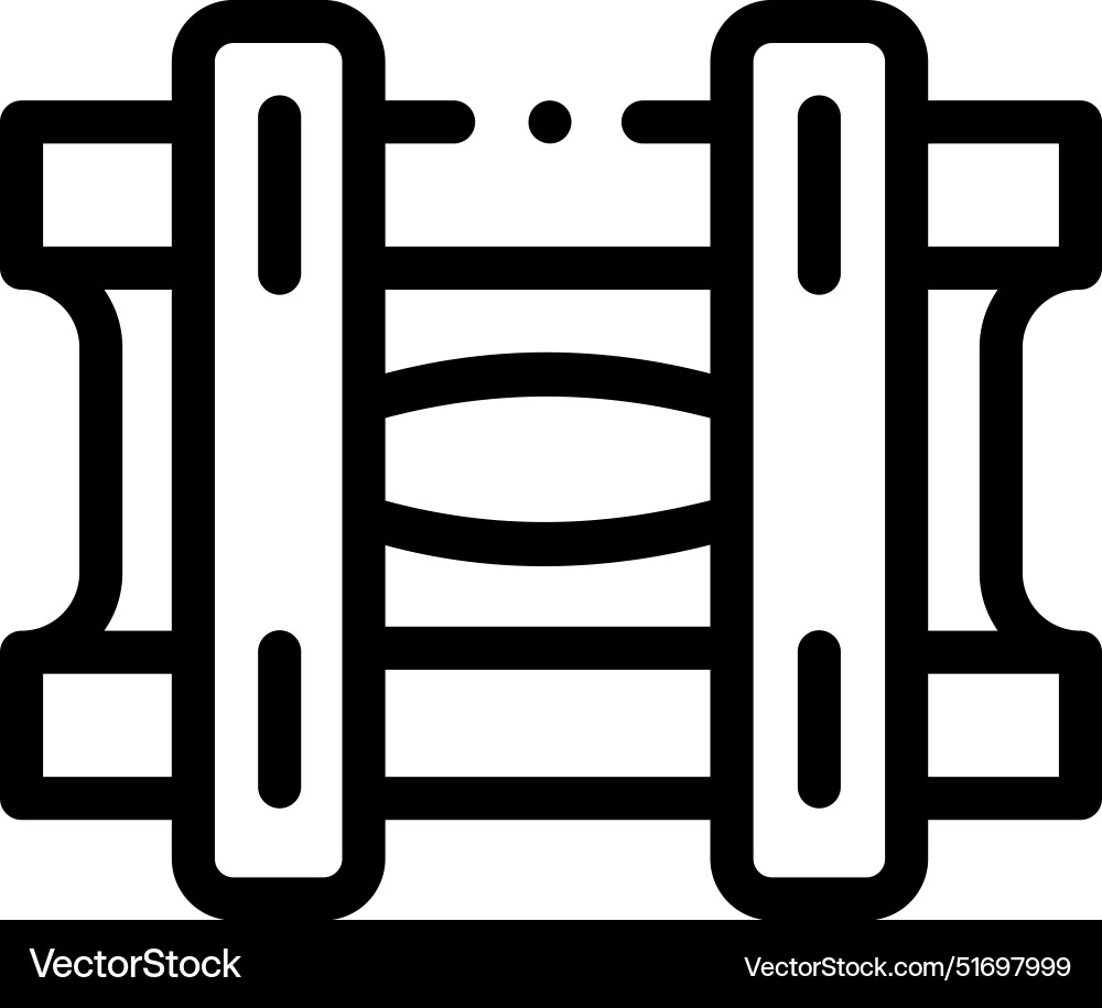 Bracket icon thin linear style design isolated Vector Image