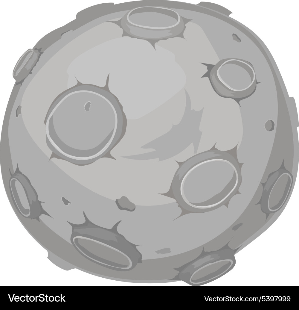 Cartoon of a moon Royalty Free Vector Image - VectorStock