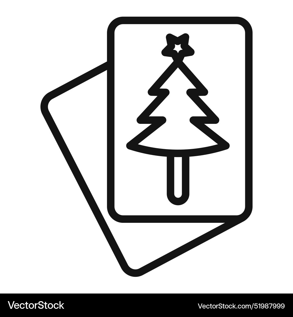 Christmas invitation card icon mark in filled Vector Image