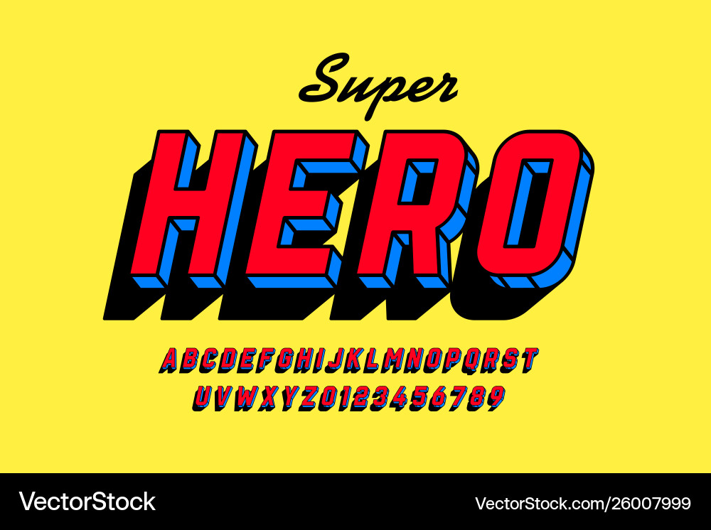 Comics style font design alphabet letters Vector Image