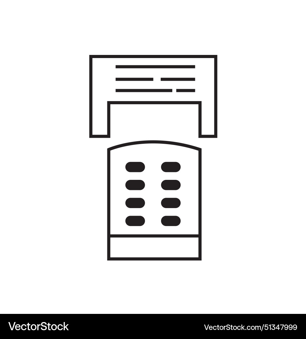 Credit card machine icon design Royalty Free Vector Image