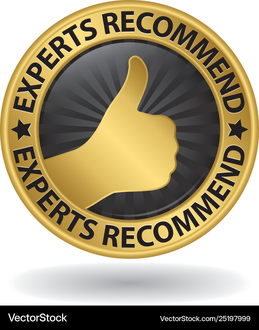 Expert Recommendation Label Royalty Free Vector Image