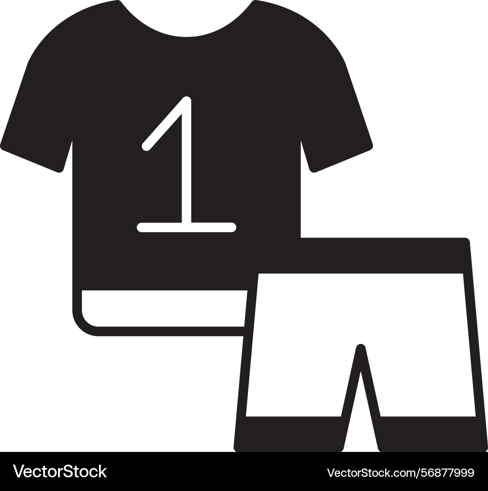 Football uniform icon Royalty Free Vector Image