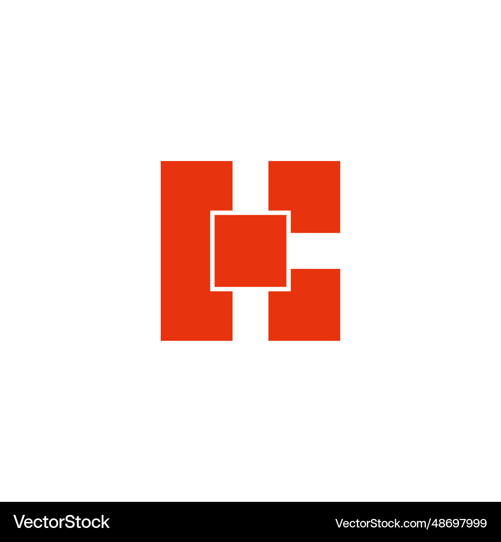 Letter k boxes simple geometric logo Royalty Free Vector
