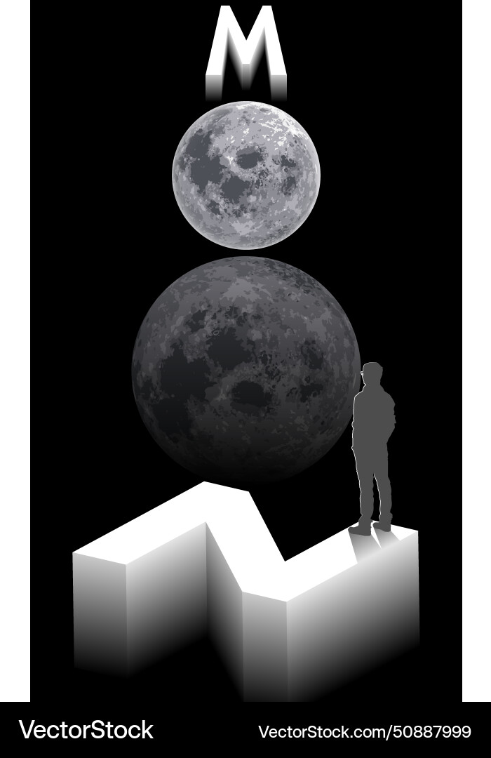 Moon in the dark sky Royalty Free Vector Image