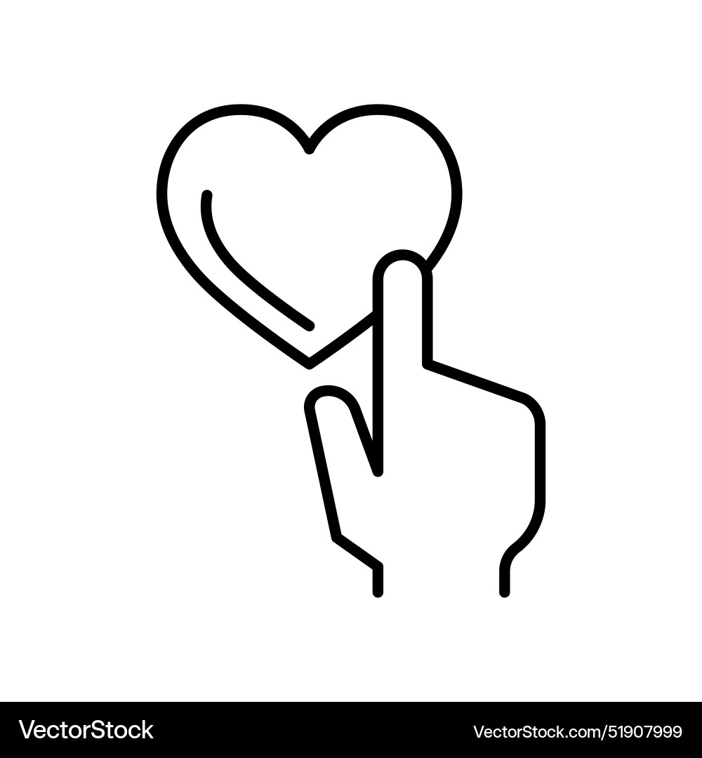 Online dating icon in thin line style graphic Vector Image