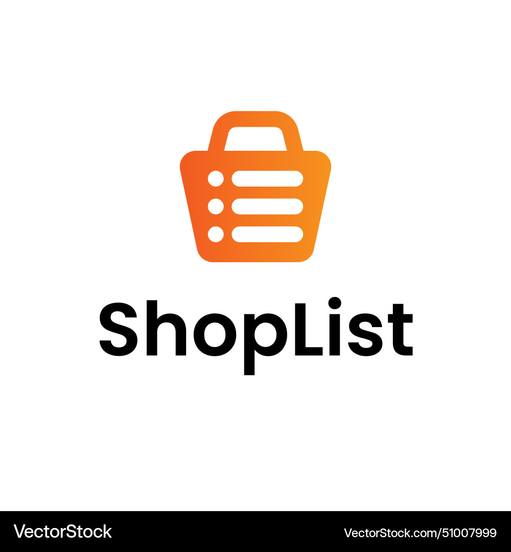 Shopping list logo Royalty Free Vector Image - VectorStock