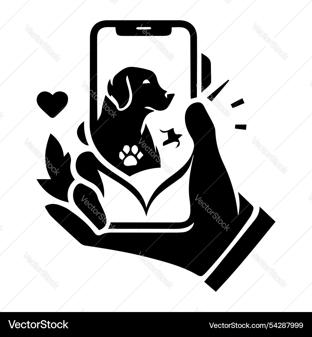 Unique dog face logo Royalty Free Vector Image