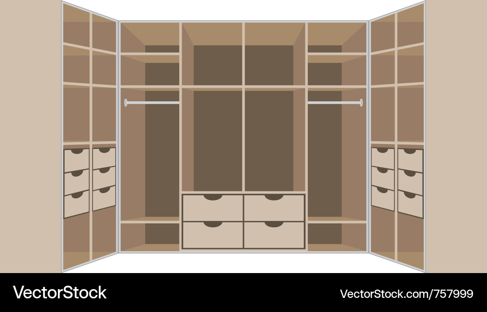 Wardrobe room Royalty Free Vector Image - VectorStock