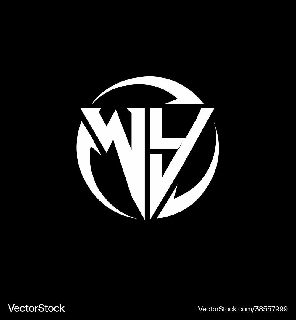 Wy logo monogram design template Royalty Free Vector Image