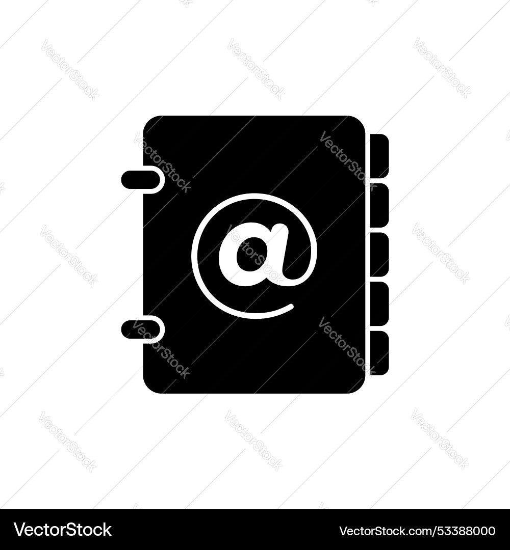 Address book icon set email directory Royalty Free Vector