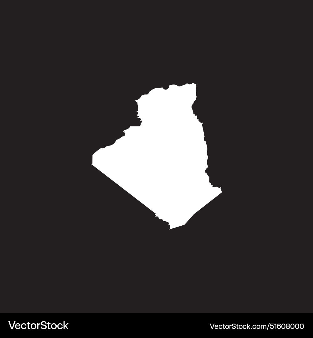 Algeria map icon Royalty Free Vector Image - VectorStock