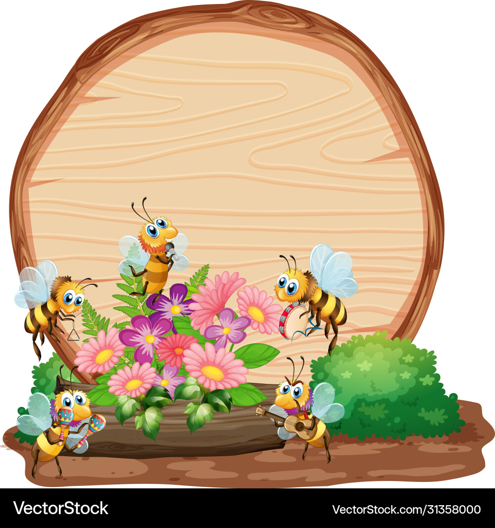 Garden Sign Template with Animals Royalty Free Vector Image