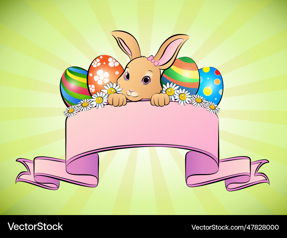 Happy easter banner Royalty Free Vector Image - VectorStock