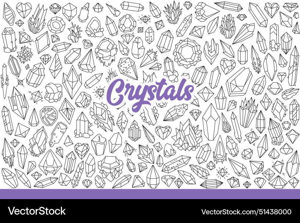 Precious crystals of various shapes for making Vector Image