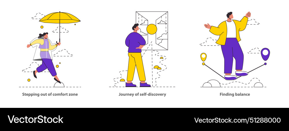 Self-discovery journey Royalty Free Vector Image