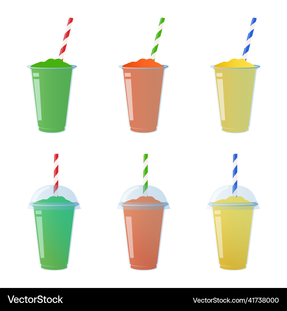 Slurpee slush frozen ice drink Royalty Free Vector Image
