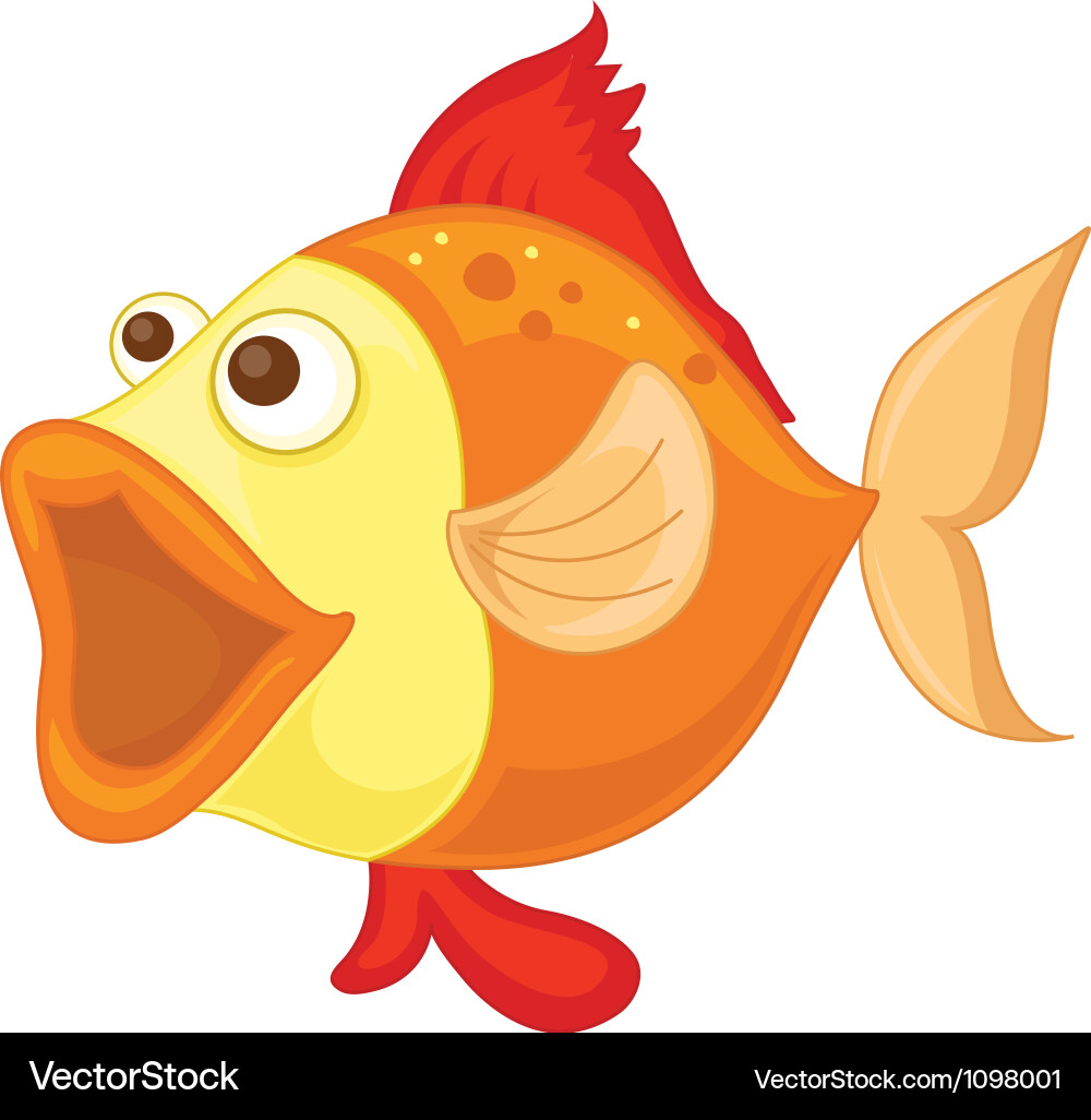 Colorful Orange Fish Royalty Free Vector Image