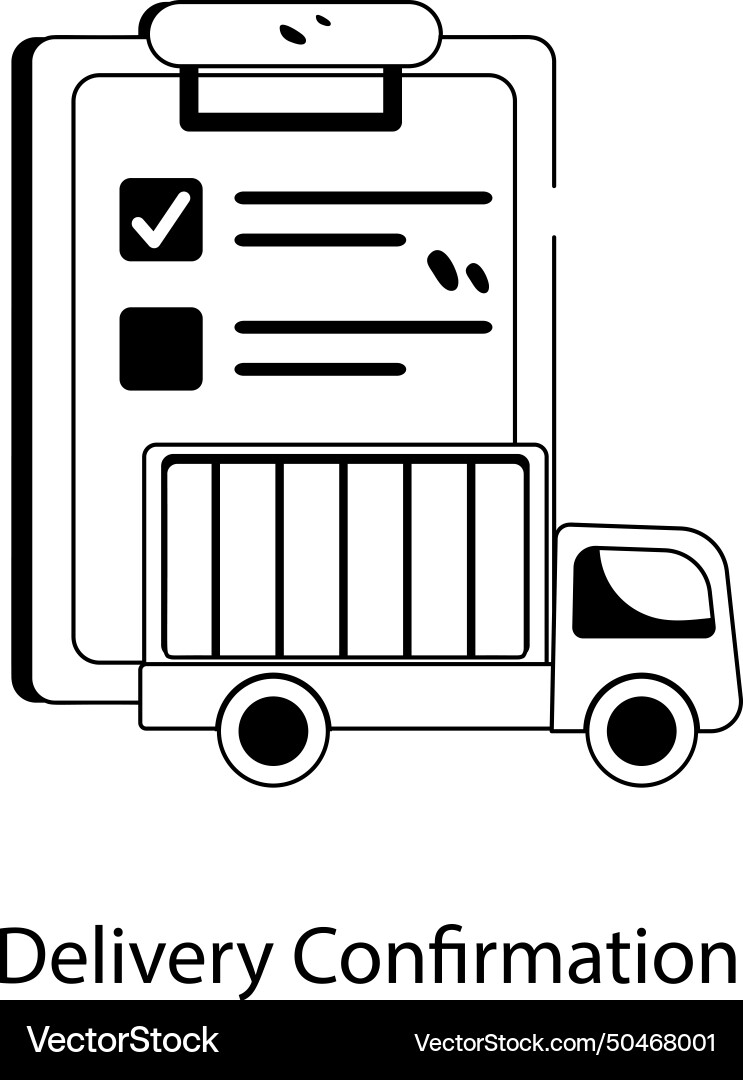 Delivery confirmation Royalty Free Vector Image