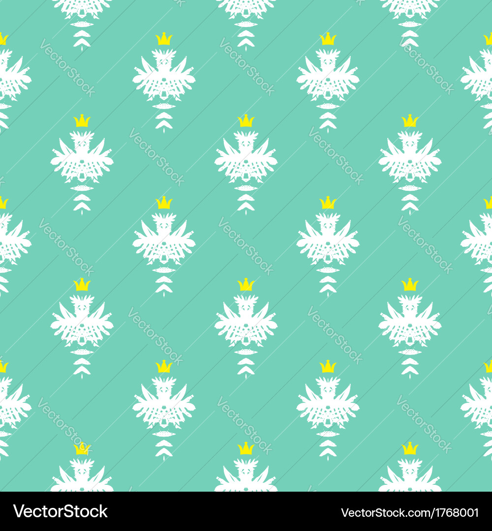 Elegant rich pattern with damask motif Royalty Free Vector