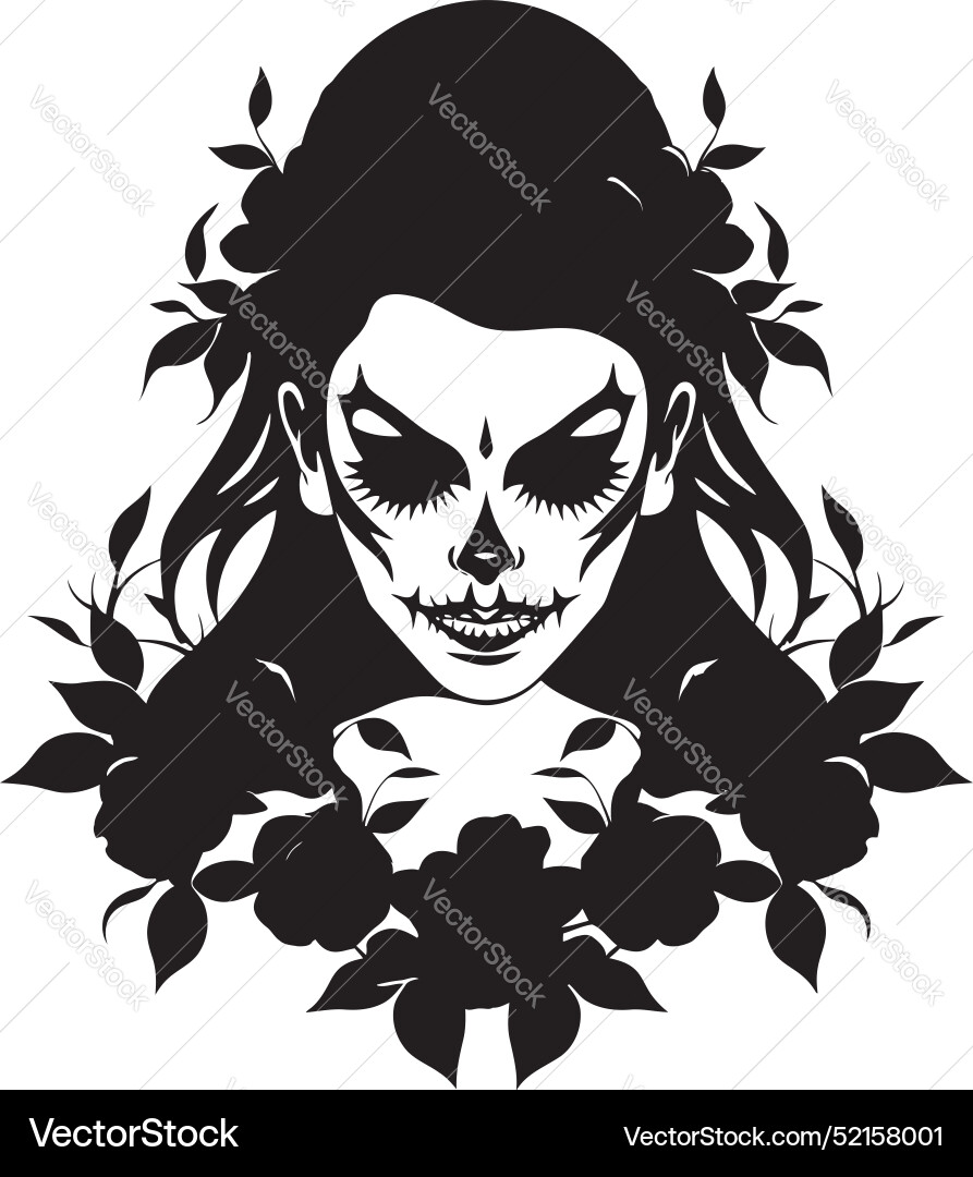 Enchanted bloom sorcery beautiful witch symbol Vector Image