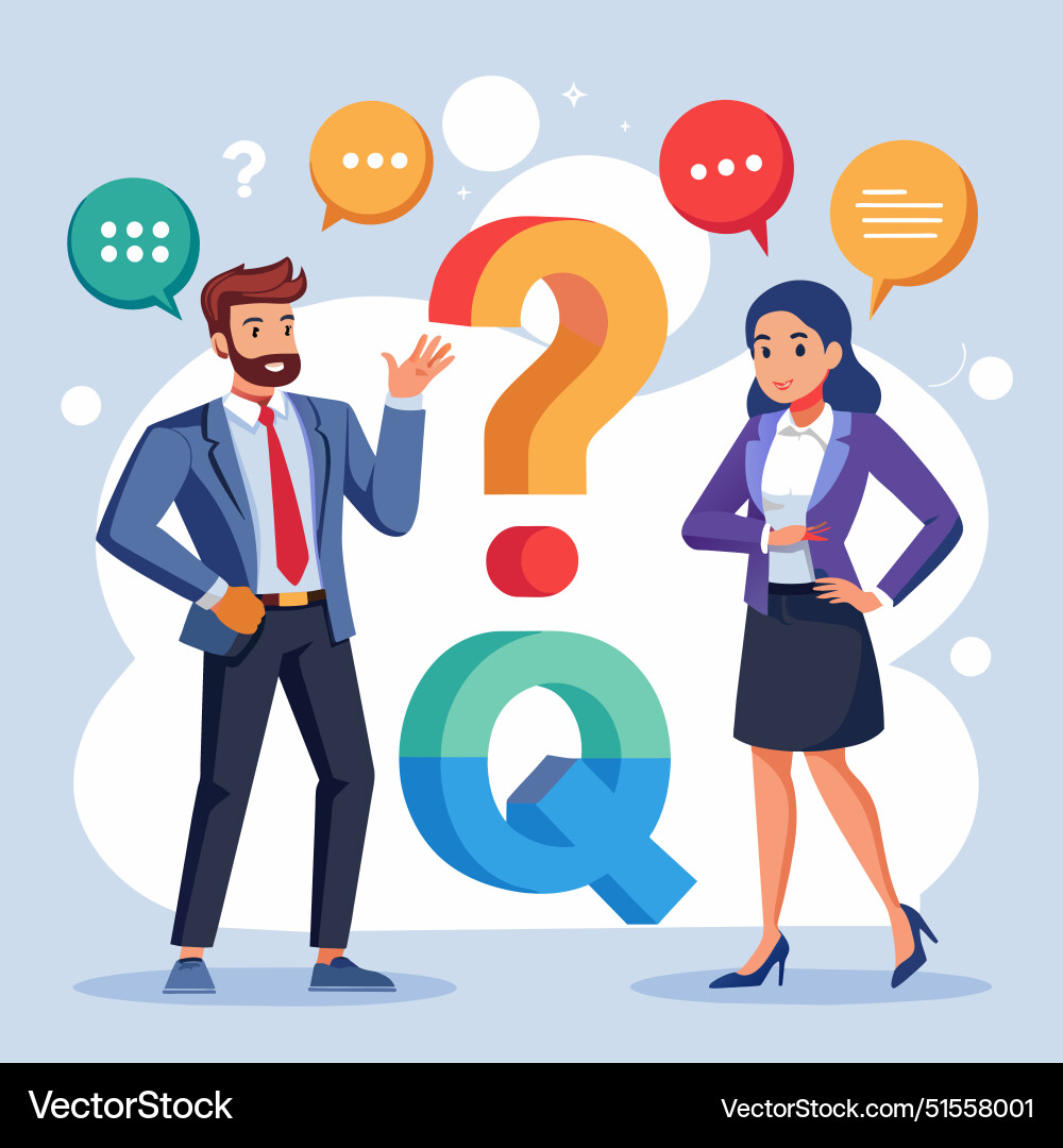 Faq frequently asked questions discussion Vector Image