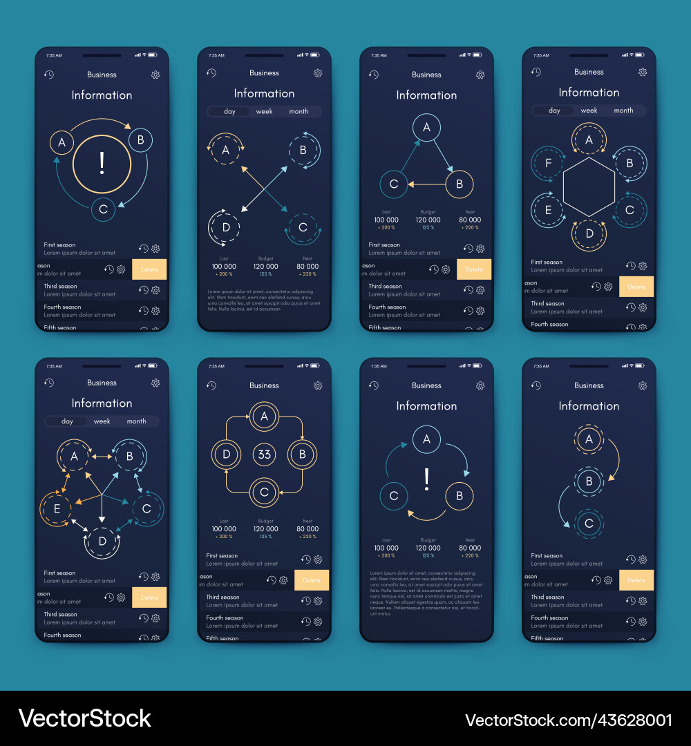 Graphics infographics with mobile phone template Vector Image