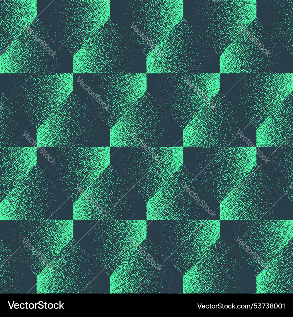 Jade green geometrical shapes seamless pattern Vector Image