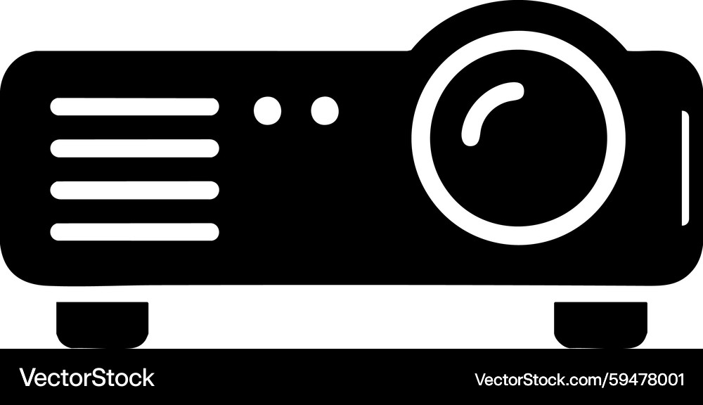 Projector presentation device icon Royalty Free Vector Image