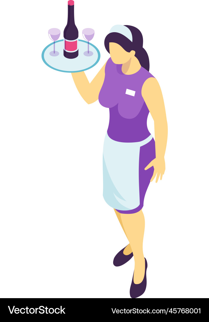 Restaurant alcohol tray composition Royalty Free Vector