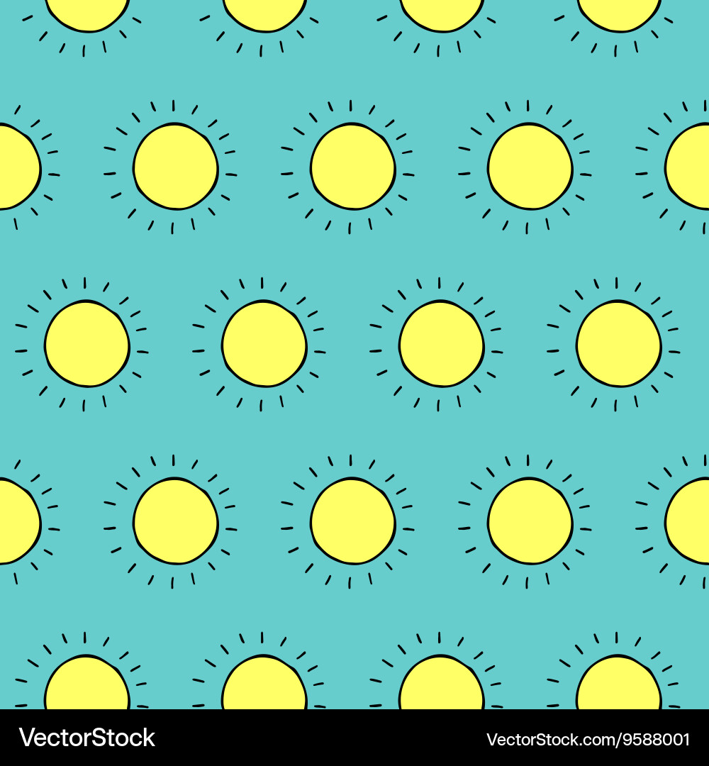 Summer sun pattern Royalty Free Vector Image - VectorStock
