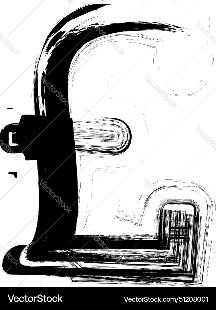 Textured font with an eroded rough letterpress Vector Image