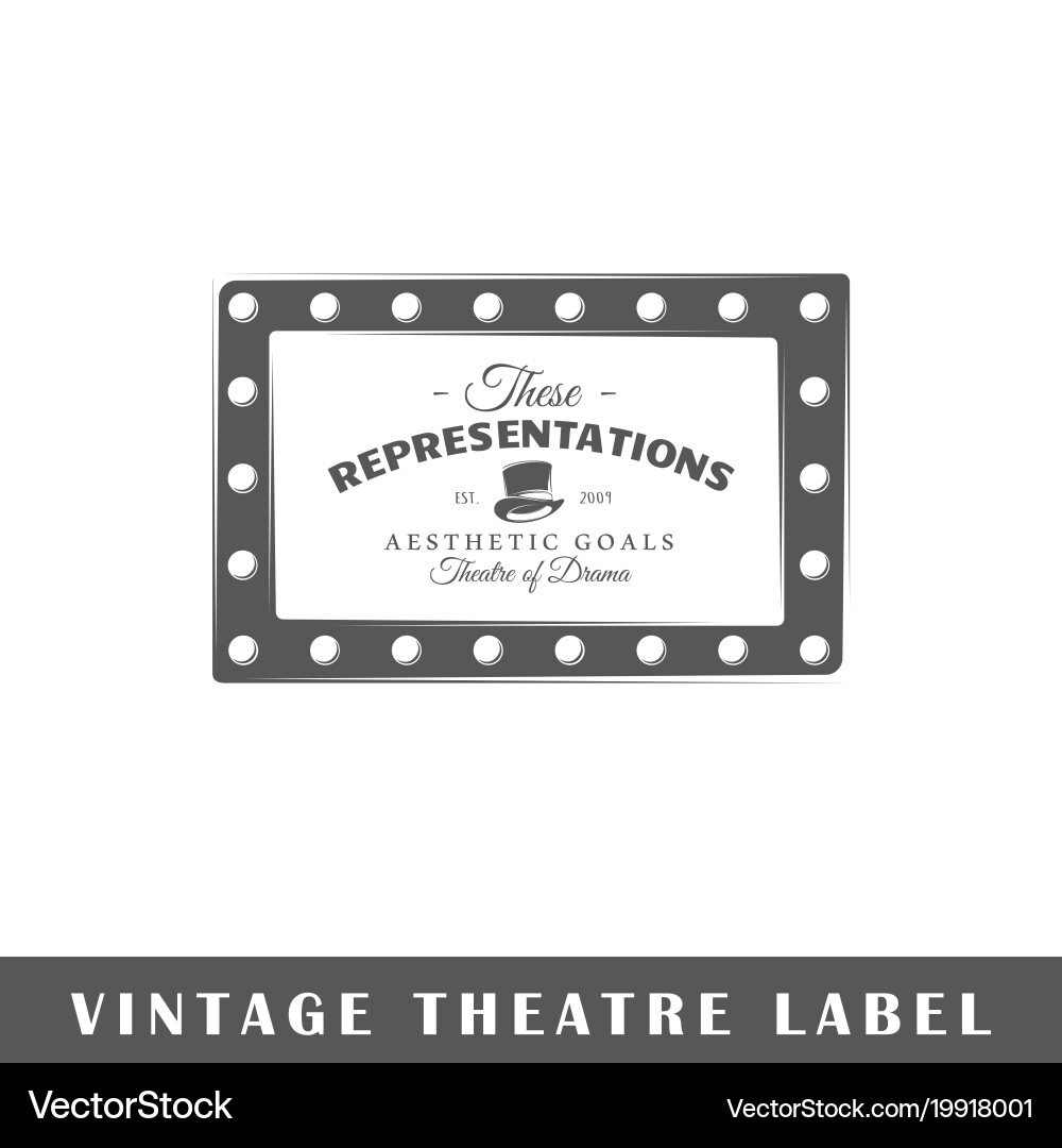 Theatre label Royalty Free Vector Image - VectorStock