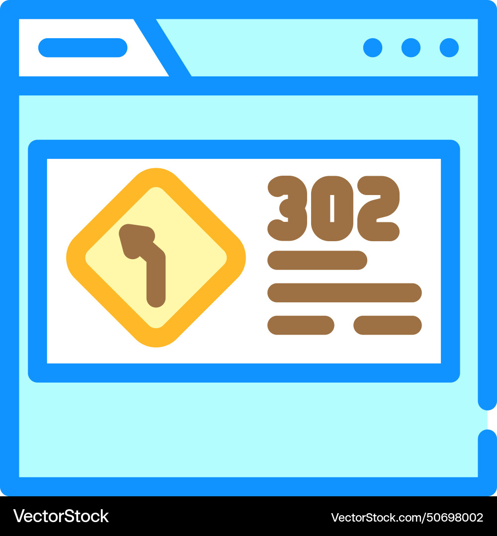 302 redirect seo color icon Royalty Free Vector Image 302 redirect seo color icon Royalty Free Vector Image