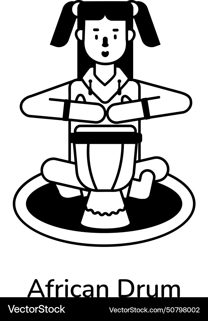 African drum Royalty Free Vector Image - VectorStock