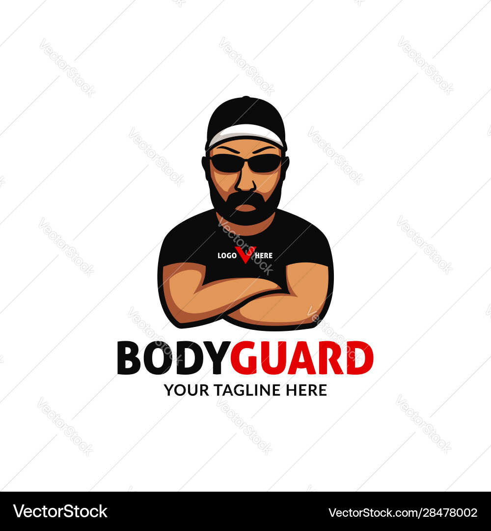 Basic rgbstrong big bodyguard logo mascot Vector Image