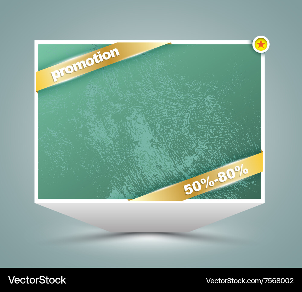 Big banner with gold ribbon Royalty Free Vector Image