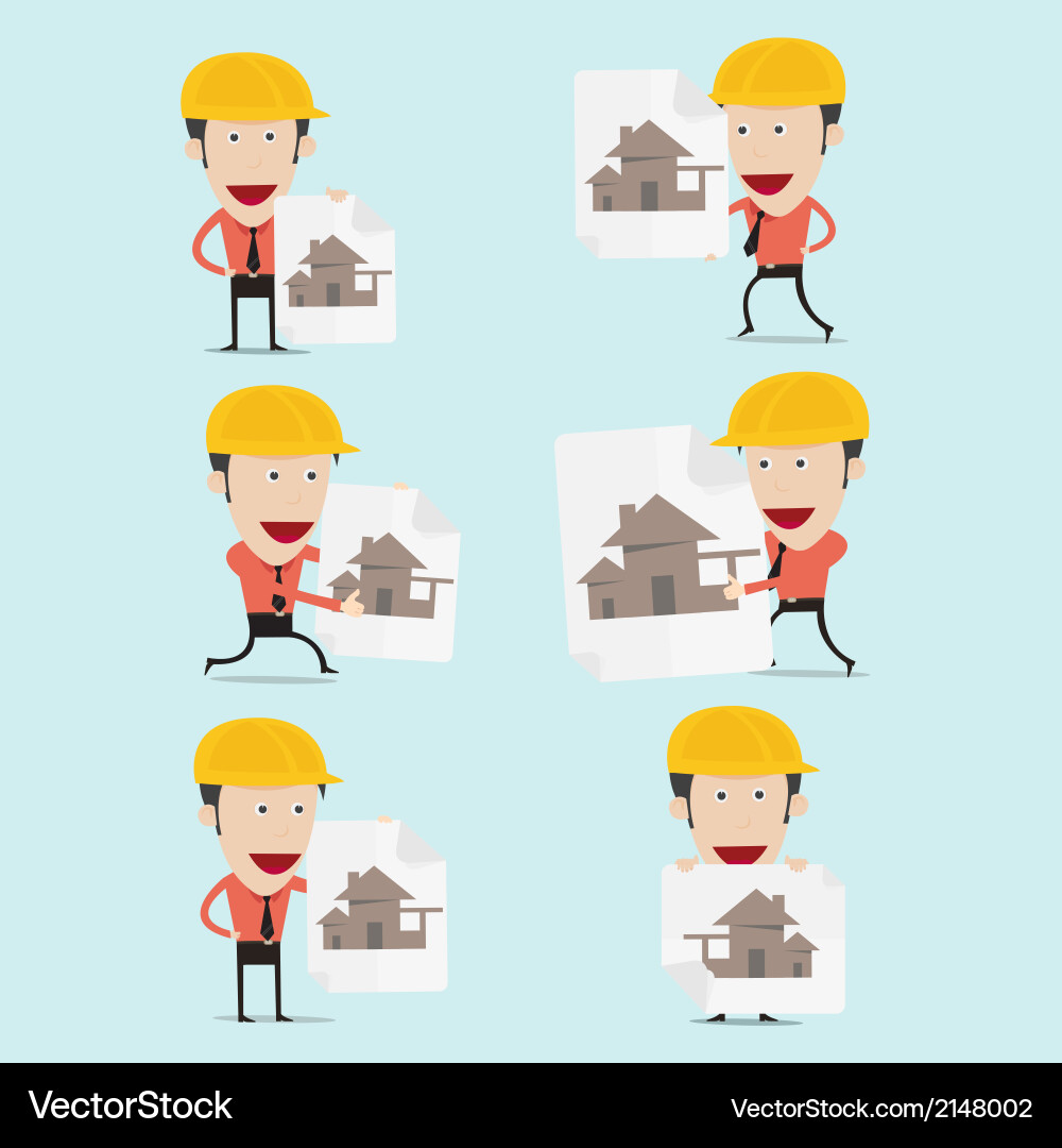 Cartoon Construction Worker Royalty Free Vector Image