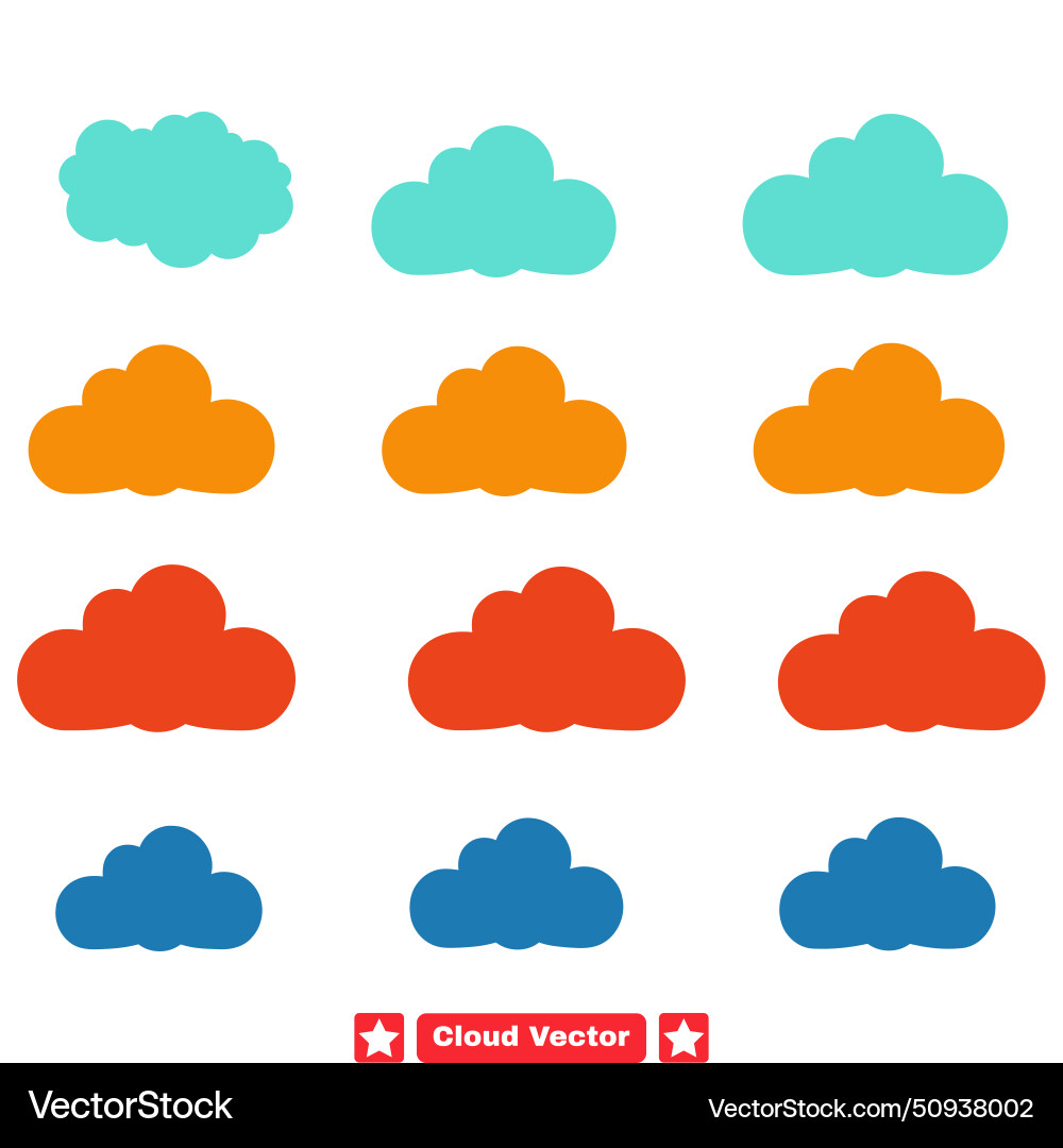 Celestial contours sculpting with cloud Royalty Free Vector