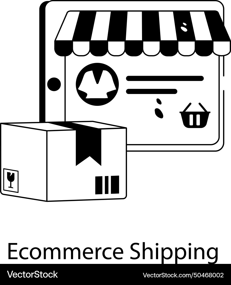 Ecommerce shipping Royalty Free Vector Image - VectorStock