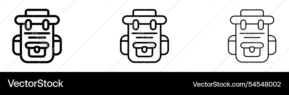 Hiking backpack icon Royalty Free Vector Image