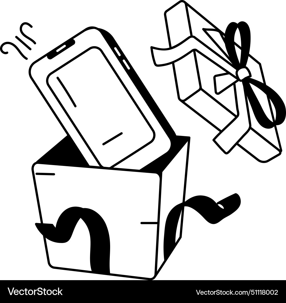 Mobile gift Royalty Free Vector Image - VectorStock