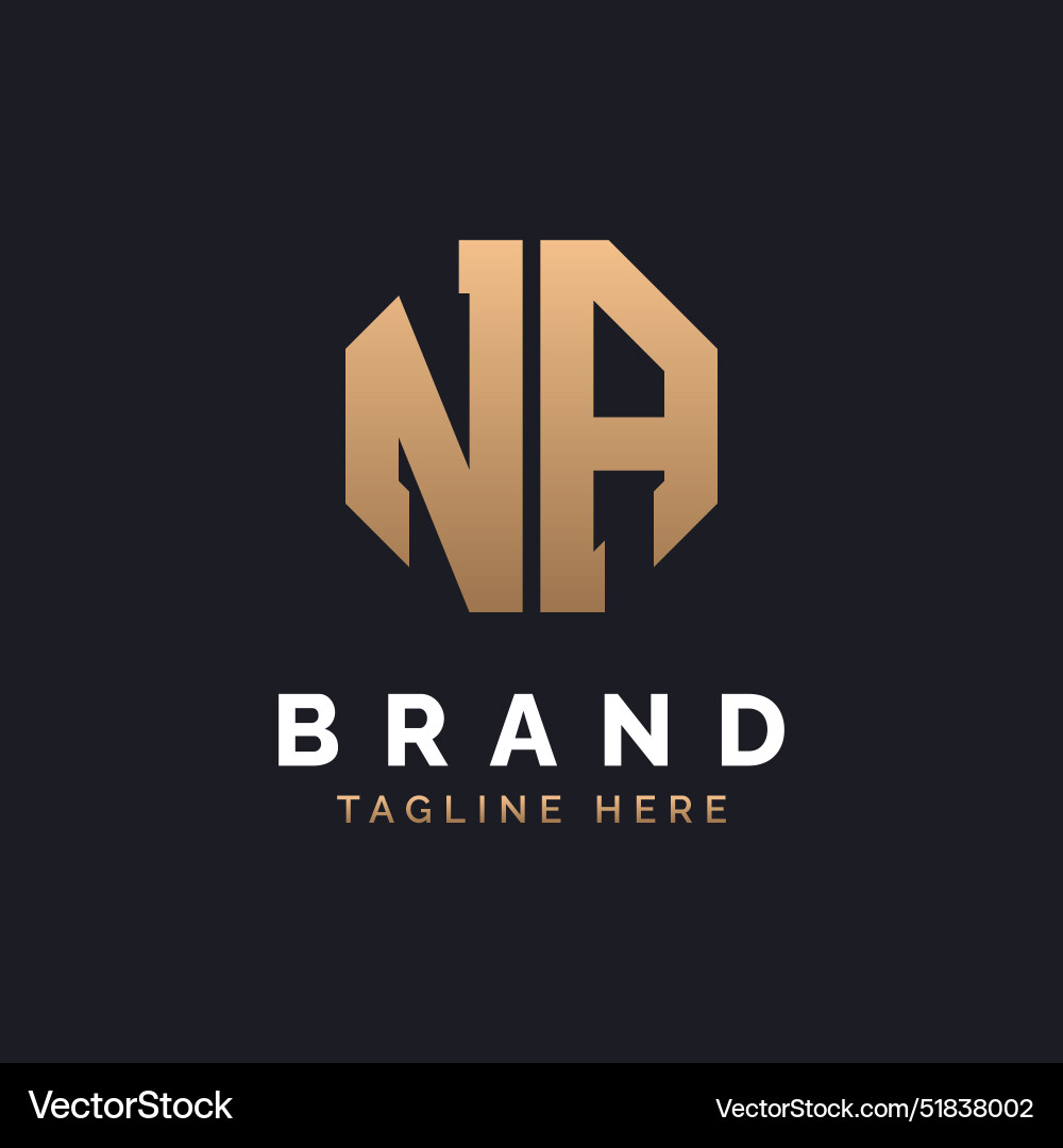 Na logo design modern minimal elegant and luxury Vector Image