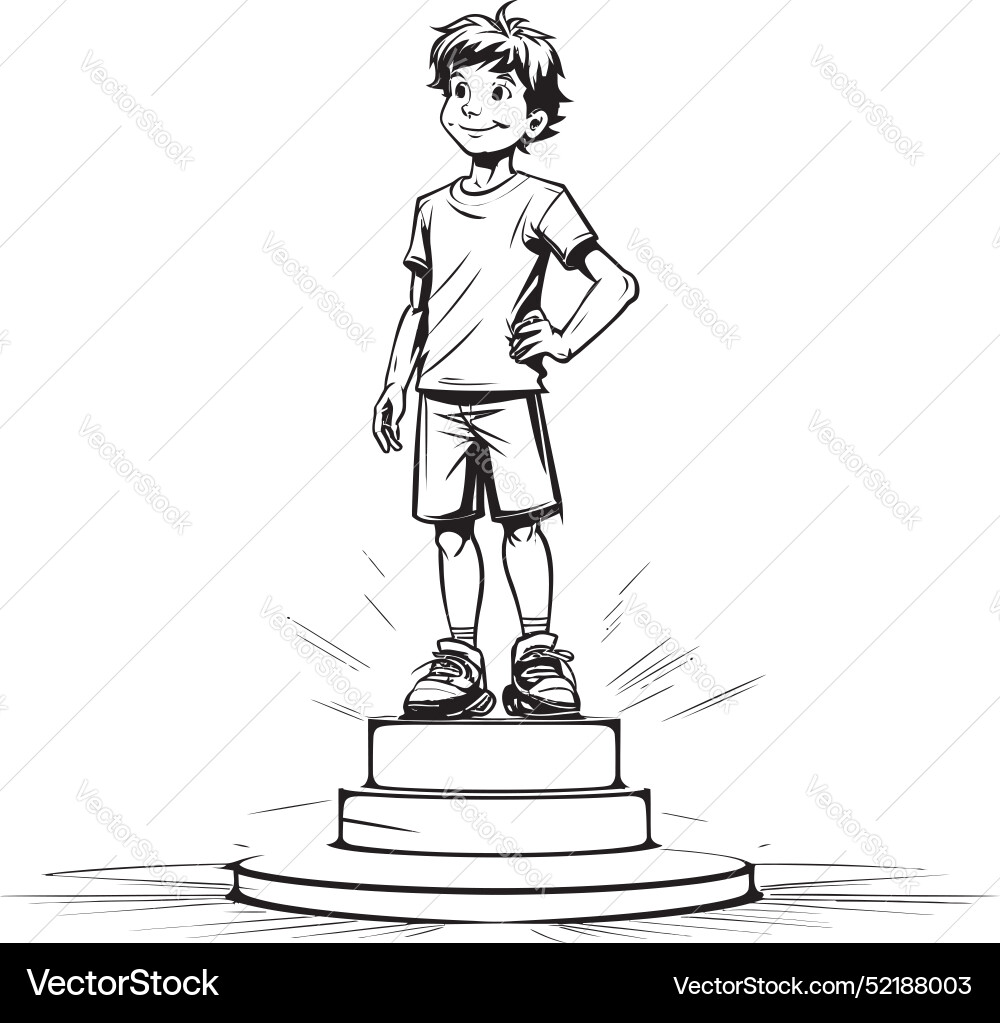 Iconic victory 1st place elegance in stage Vector Image