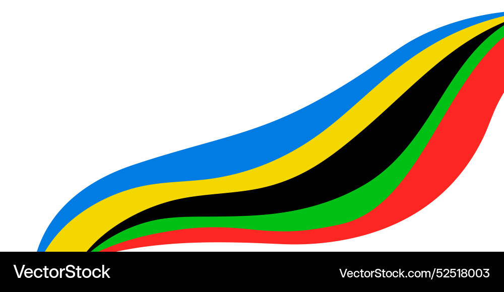 White template with colored wavy stripes Vector Image